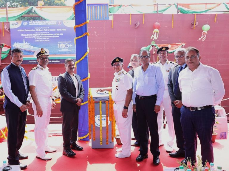GRSE Lays Keel for Fourth Next-Generation Offshore Patrol Vessel for ...