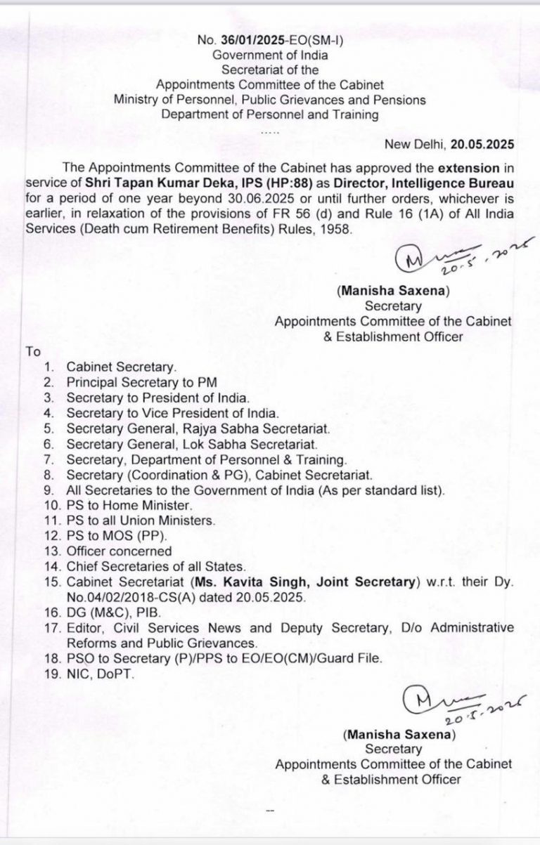 IPS Tapan Kumar Deka’s Tenure as Director, Intelligence Bureau (IB ...