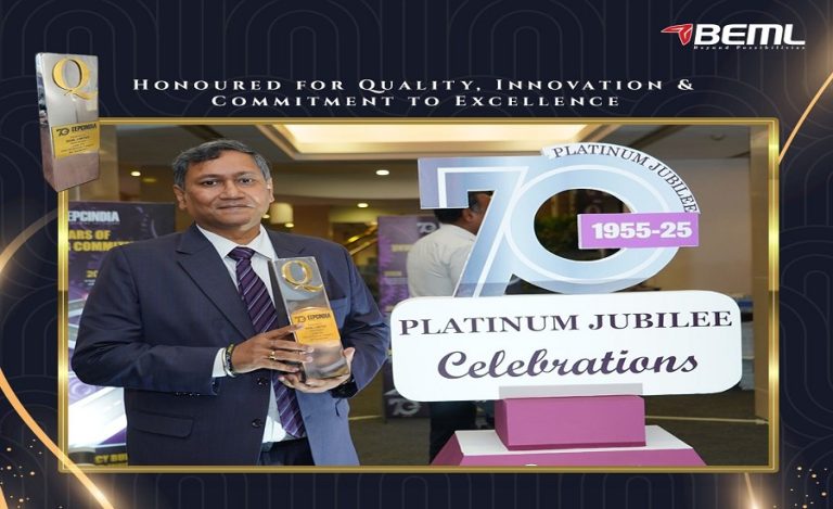 Pride Moment: BEML Bags Gold at EEPC India Quality Awards 2025 in New ...