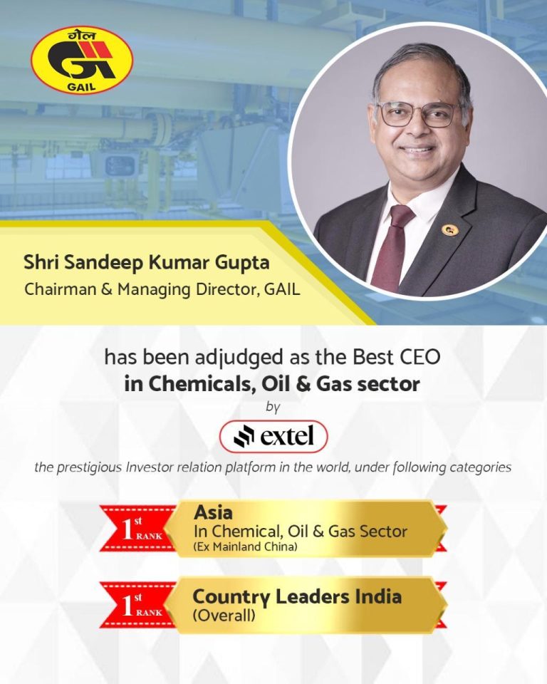 GAIL CMD Sandeep Kumar Gupta Named Best CEO in Extel 2025 Asia ...