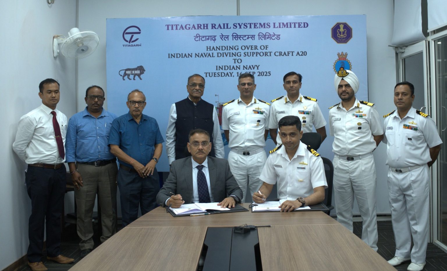 Indian Navy Inducts First Indigenously-Built Diving Support Craft 'DSC A20' from Titagarh Rail ...