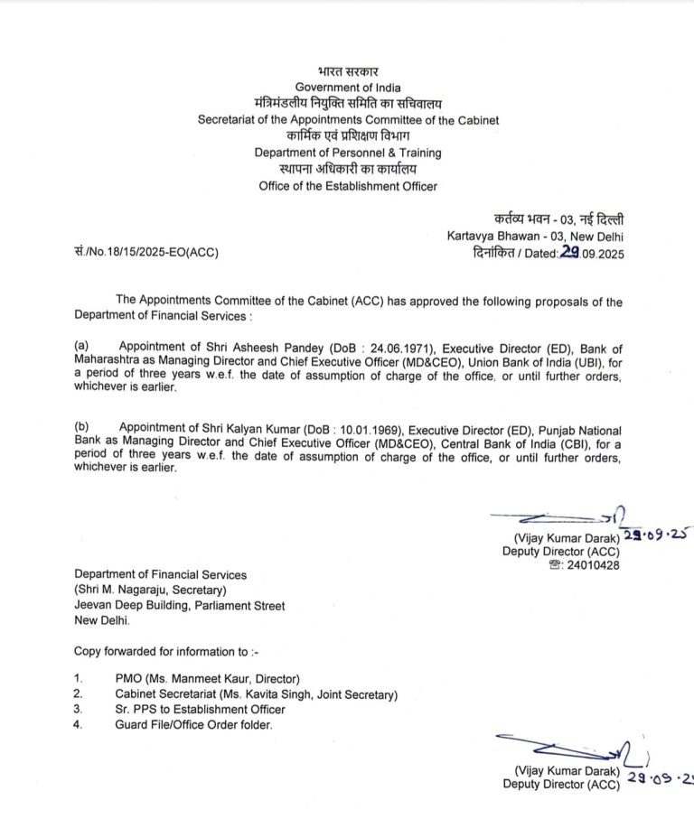 Kalyan Kumar Appointed as Head of Central Bank of India: To Lead ...